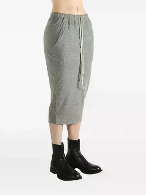 Rick Owens Drawstring-fastening Midi Skirt - Grey