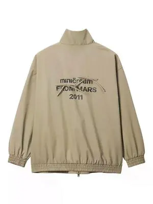 MINI CREAM Zip-fastening High-neck Jacket