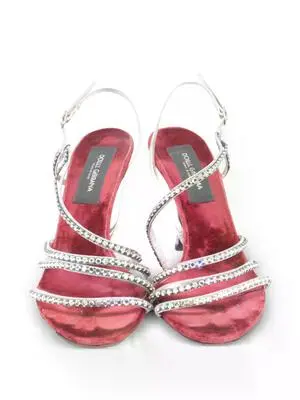 Dolce & Gabbana Crystal-embellished Strap Sandal Heels