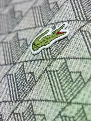 Lacoste Patterned Zip-up Sweatshirt - Grey
