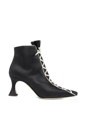 Manolo Blahnik Lace Up Booties