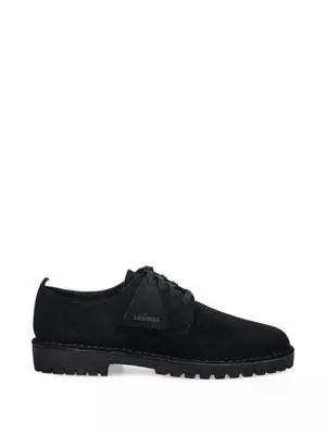 Clarks Rock Lo Suede Derby Shoes - Black