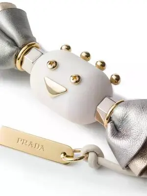 Prada Snap Hook Bow Charm Keyring