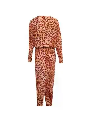 Stella McCartney Animal-print Knot Jumpsuit - Brown