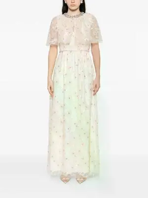 SELF-PORTRAIT Sequined Floral Dress