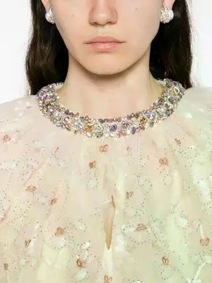 SELF-PORTRAIT Sequined Floral Dress