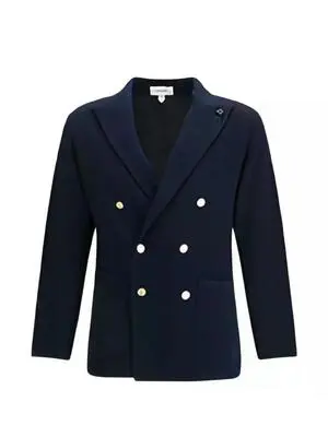 LARDINI Double-breasted Knitted Blazer