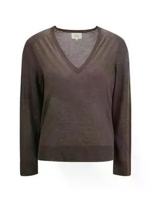 Loulou De Saison Julio V-neck Fine Knit Sweater