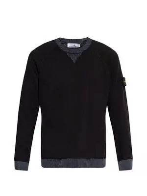Stone Island Logo-patch Crew-neck Sweater