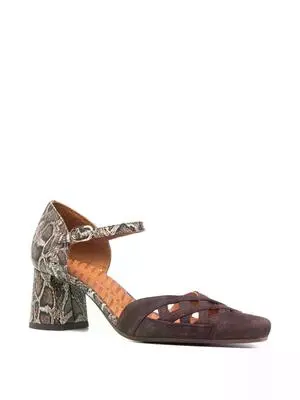 Chie Mihara Airma Snakeskin-effect Heeled Pumps