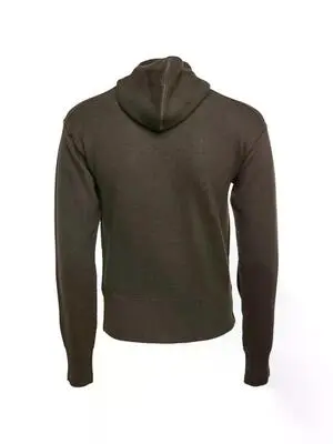 Burberry Half Zip-up Hooded Wool Sweater