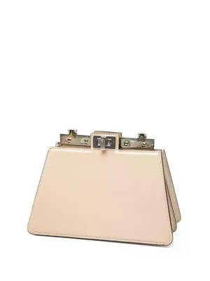 Fendi Small Leather Peekaboo Cut Chain Shoulder Bag