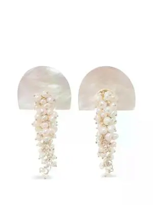 FREYA ROSE Hakuro Midi Pearl Earrings - White