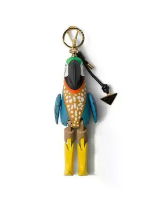 Prada Parrot Charm Keyring - Blue