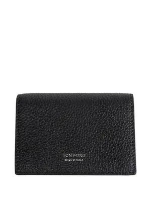 TOM FORD Small Folding Leather Cardholder - Black