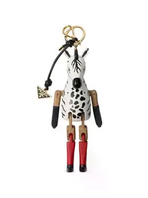 Prada Zebra Keyring Charm - White