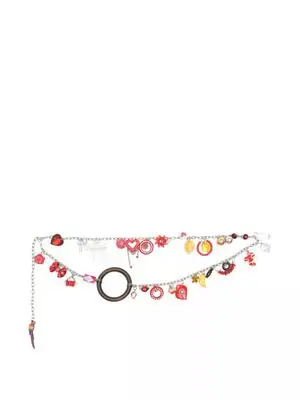 AMIR SLAMA Charm-detail Chain Belt - Silver