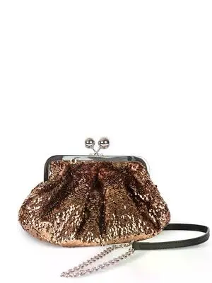 Max Mara Small Pasticcino Sequin Clutch Bag - Brown