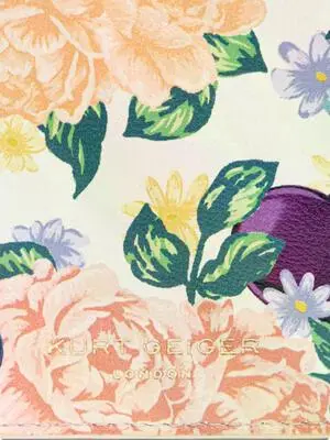 Kurt Geiger Kensington Floral-print Card Holder - Neutrals