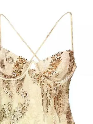 For Love & Lemons Opal Sequinned Mini Dress