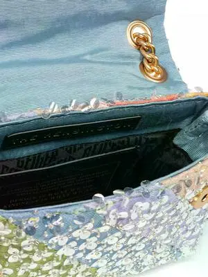 Kurt Geiger Mini Kensington Sequin-embellished Shoulder Bag - Blue