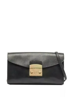 Furla Metropolis Leather Clasp Crossbody Bag