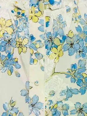 Roberto Cavalli Floral Ruffle Blouse