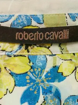 Roberto Cavalli Floral Ruffle Blouse