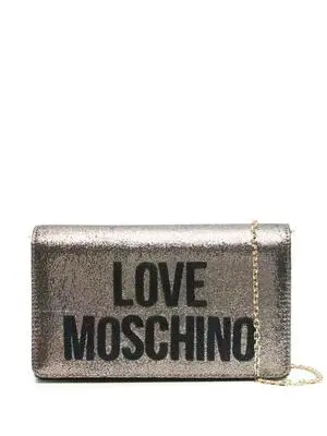 Moschino Chain-strap Logo-patch Crossbody Bag
