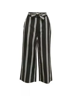 Maje Gabardine Striped Wide-leg Trousers
