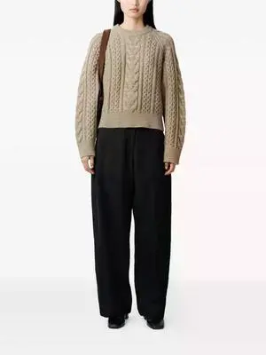 Studio Nicholson Molve Cable-knit Ribbed Sweater