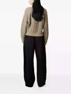 Studio Nicholson Molve Cable-knit Ribbed Sweater