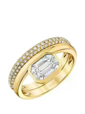 Shay Diamond Bezel Band Ring - Gold