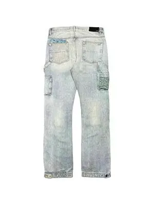 Amiri Patchwork Wide-leg Jeans