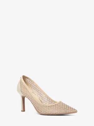 Michael Kors Willa Embellished Mesh Pumps - Gold