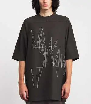 Rick Owens X Moncler Cotton Jumbo T-shirt - Brown