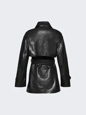 Nour Hammour Priya Sculpted Leather Jacket