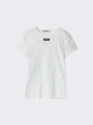 Miu Miu Floral Print T-shirt