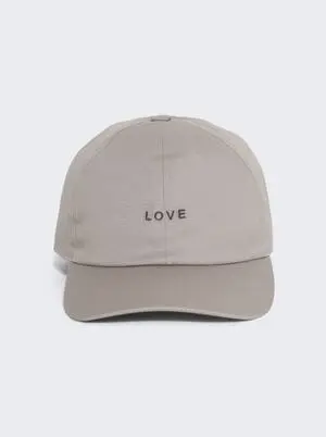 Rick Owens Love Embroidered Baseball Cap - Ivory