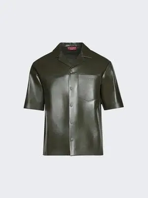 Gucci Soft Nappa Shirt Dark Bottle