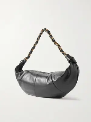 Saint Laurent Amalia Leather Shoulder Bag - Black