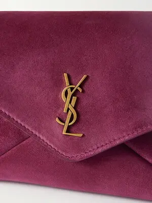 Saint Laurent Cassandre Suede Shoulder Bag