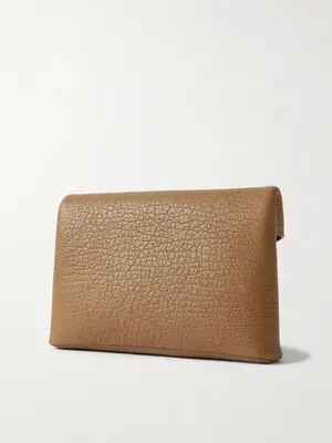 Saint Laurent Cassandre Textured-leather Shoulder Bag - Brown