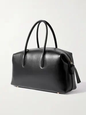 DEMELLIER The Midi Stockholm Textured-leather Tote Bag - Black
