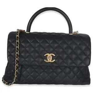 Chanel Quilted Caviar Top Handle Bag