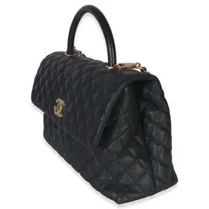 Chanel Quilted Caviar Top Handle Bag