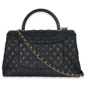 Chanel Quilted Caviar Top Handle Bag