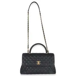 Chanel Quilted Caviar Top Handle Bag