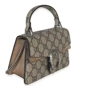 Gucci Gg Supreme Canvas Dionysus Top Handle Bag - Beige