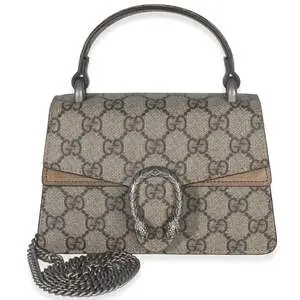 Gucci Gg Supreme Canvas Dionysus Top Handle Bag - Beige